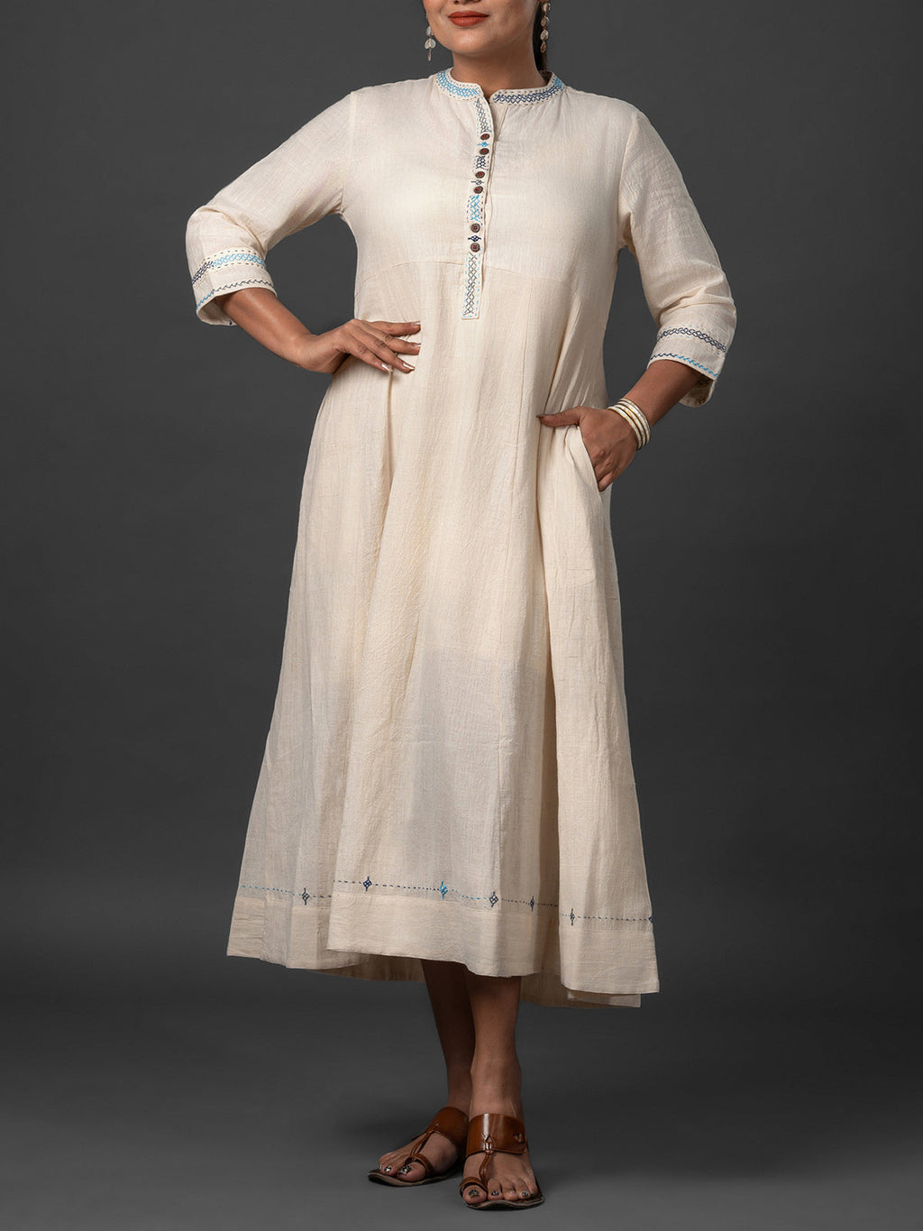 Shop Women Dresses at Flourish – Solid Geetha Kora Dress for Every ...