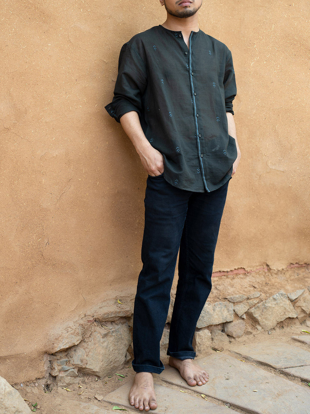 Flourish Men’s Shirts & T-shirts – Flow Shirt Charcoal for Casual