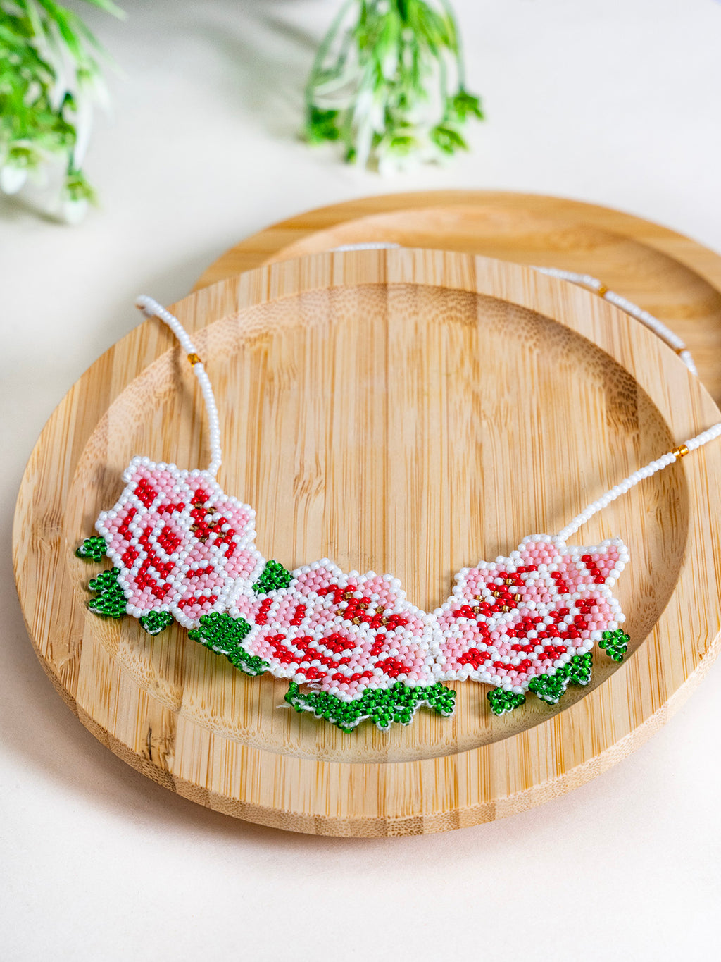 Flourish Necklaces – Bead Work Floral Bead Neckpiece for every Occasion