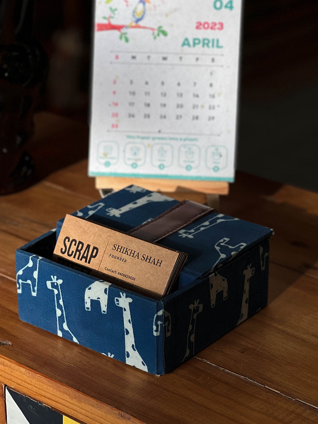 Stylish & Functional Blue Fauna Business Card Holder Box | Explore at ...