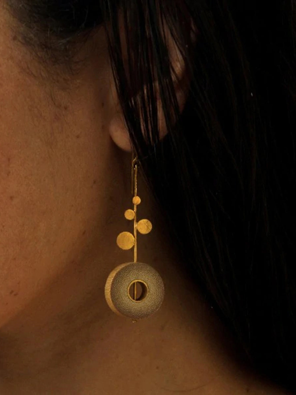 Flourish Earrings – RHEA Gold Dot Rise Earrings for Every Occasion.