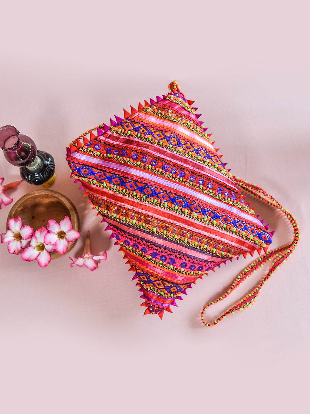 Buy PABI Diagonal Sling Bag Pink - Flourish